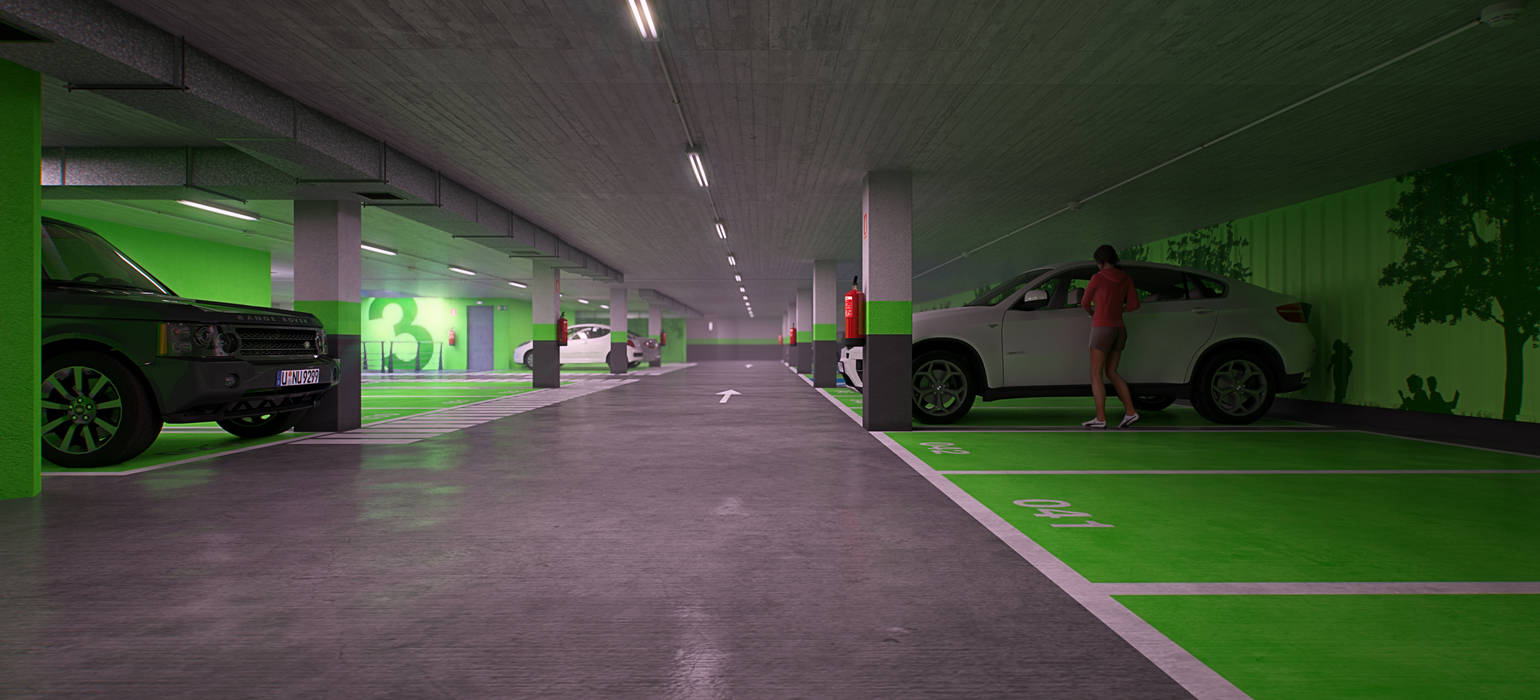 Parking subterraneo en madrid. españa, javier garcia alda arquitecto | homify
