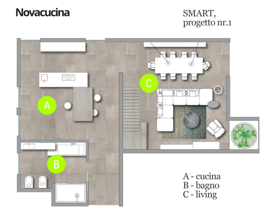Pianta progetto smart nr.1 | homify