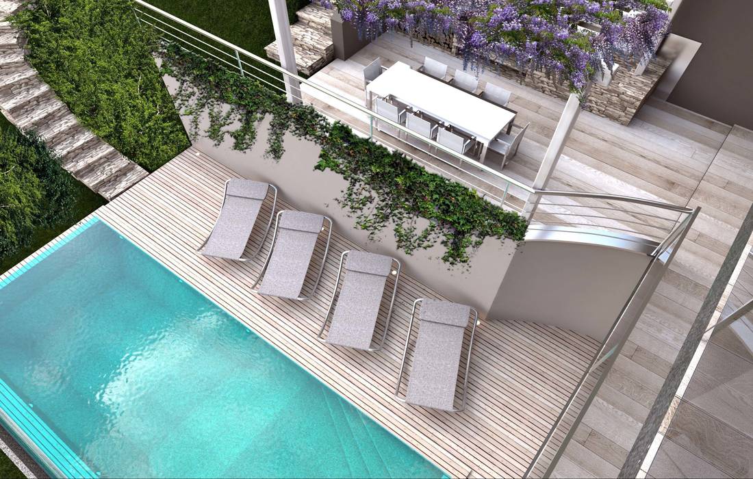 Render zona piscina | homify