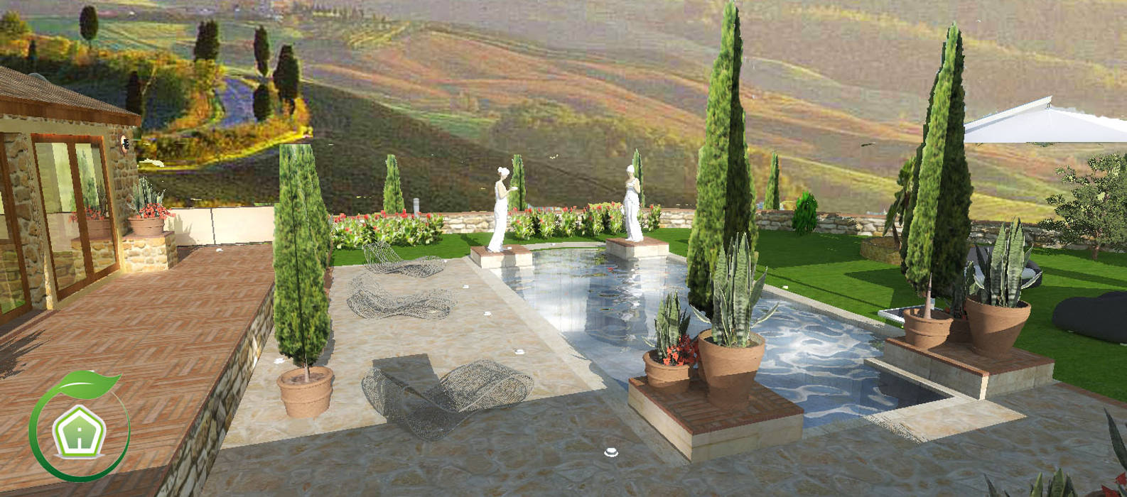 Esterni e giardini 3d casa design giardino moderno | homify