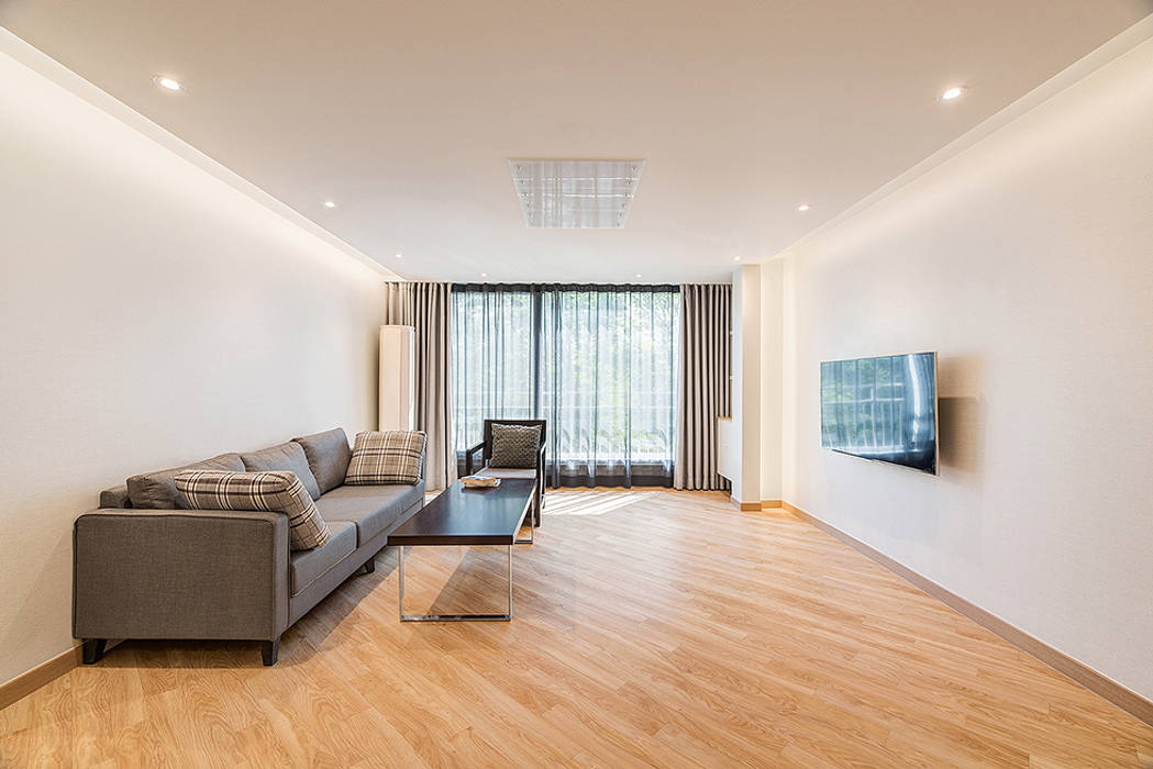목동 1단지 아파트 인테리어오래된 아파트의 색다른 변신 Design A3 모던스타일 거실 호미파이 And Homify