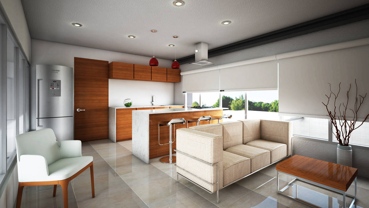 Perspectiva interior de departamento | homify