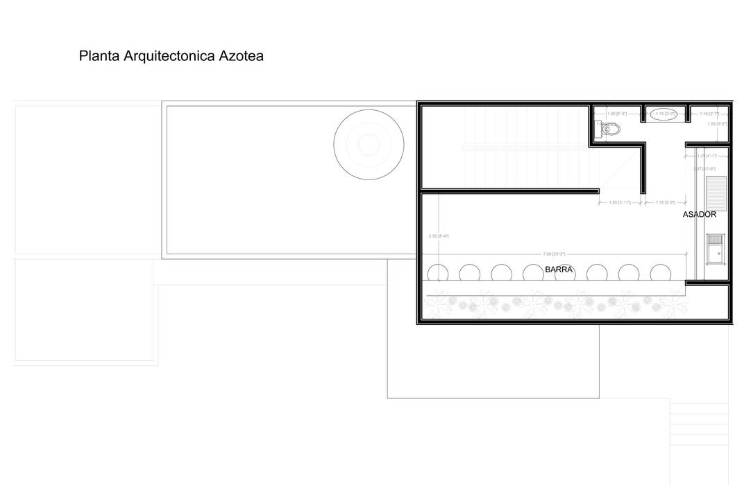 Planta arquitectonica de azotea | homify