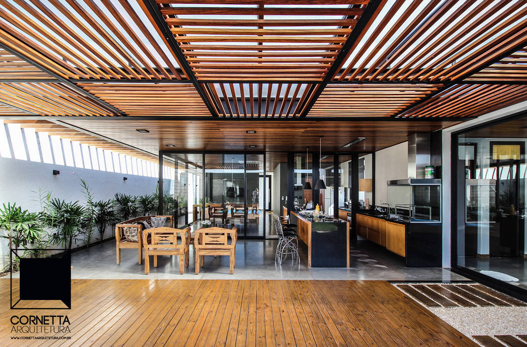 Varanda gourmet cornetta arquitetura casas modernas | homify