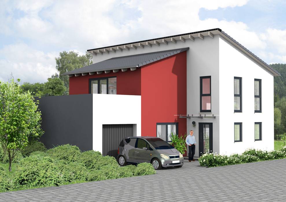 Pultdachhaus Mit Garage