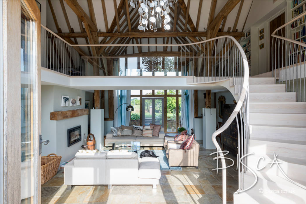 Replacement curved stair design for a barn conversion | homify
