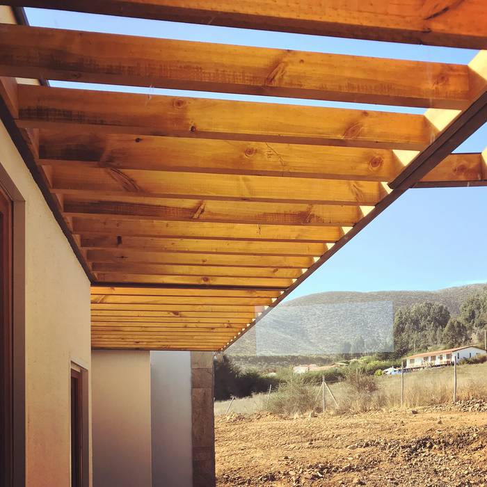 Cubierta en voladizo en madera, vivienda lt37 premium 125m2 fundo ...