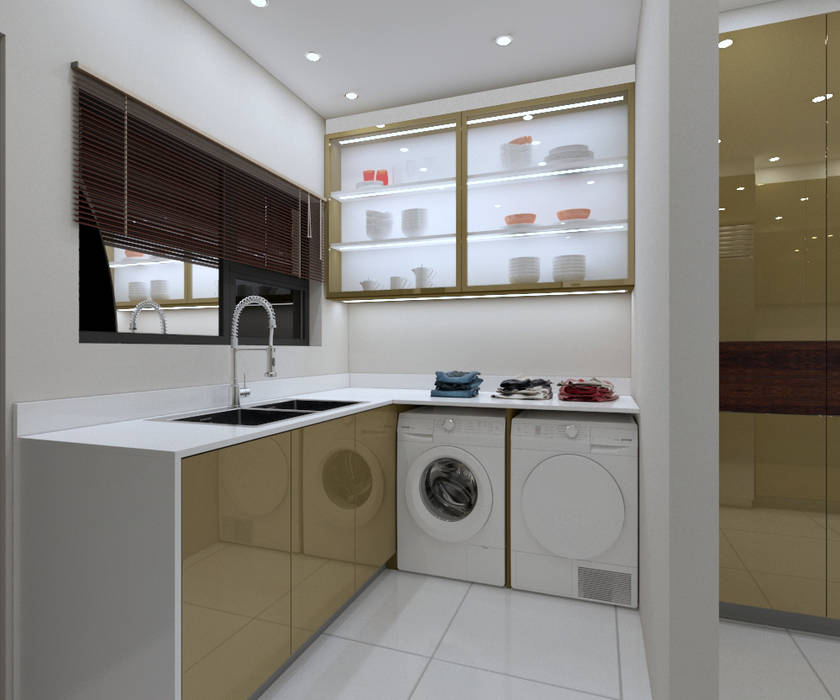 Luxury kitchen—utility area linken designs built-in kitchens silver ...