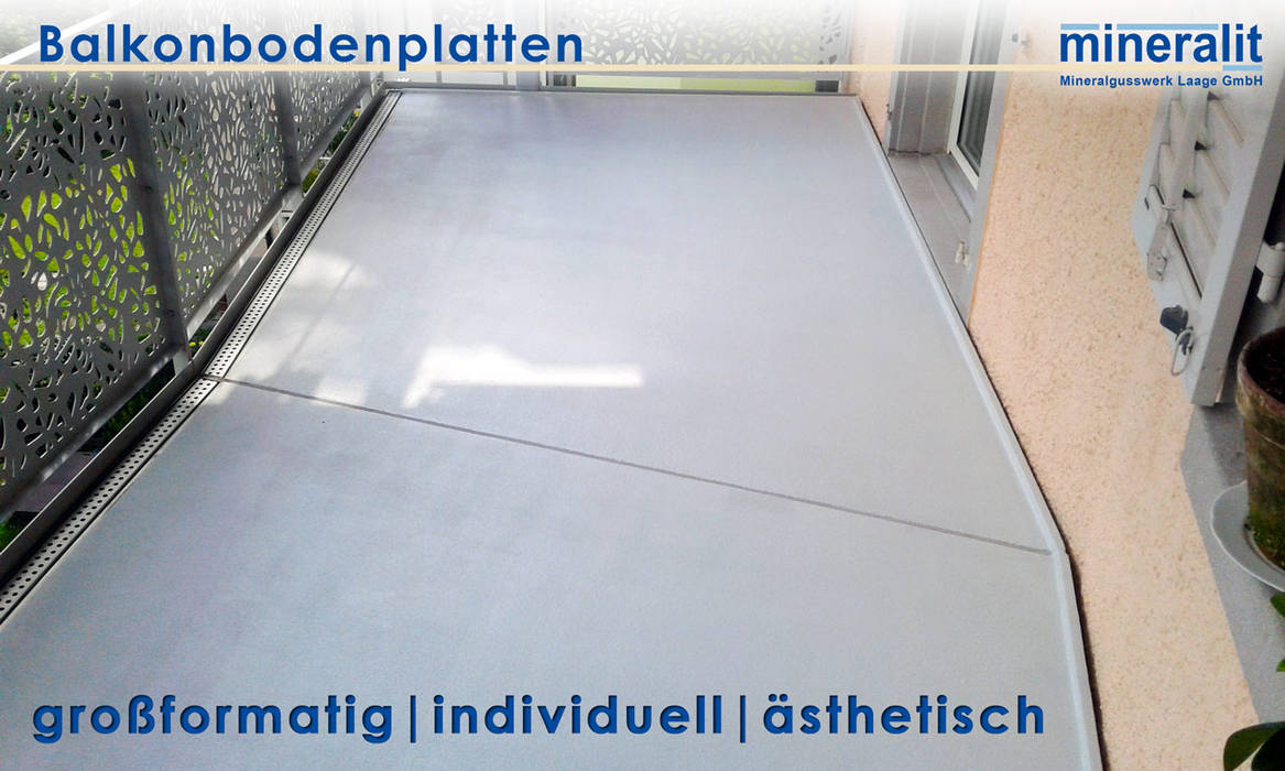 Balkonanlagen mit großformatplatten, mineralit - mineralgusswerk laage ...