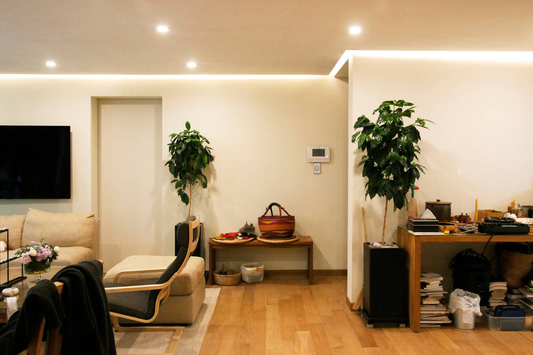 강남구 청담동 펜트하우스 네추럴 인테리어 모던스타일 거실 By 그리다집 모던 호미파이 And Homify