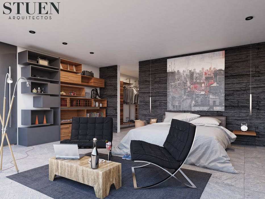 Recamara principal dormitorios modernos de stuen arquitectos moderno ...