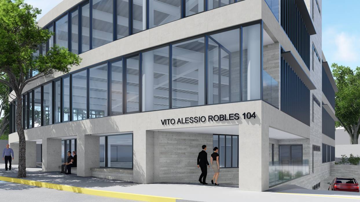 Edificio de oficinas en vito alessio robles, arquitecto rafael viana balbi - cdmx + rio de ...