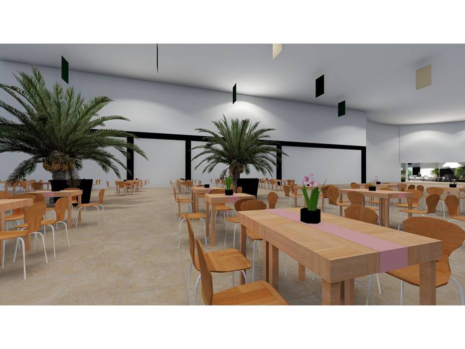 Render comedor centro comercial | homify