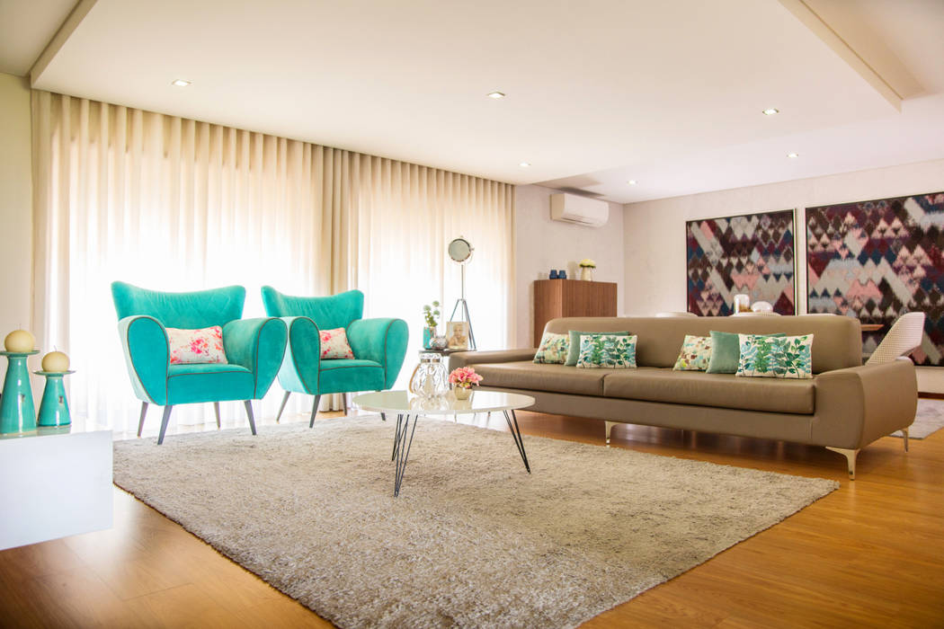 Sala de estar, jantar e hall de entrada, atelieratelier | homify