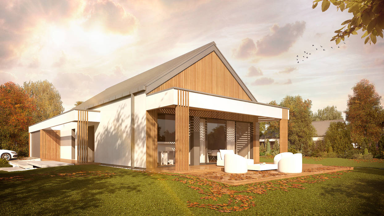 Projekt domu hg 10 energo+, hexa green projekty domów pasywnych | homify