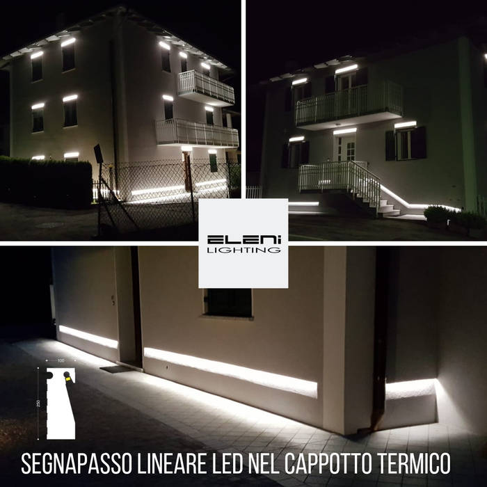 Segnapasso lineare led integrato nel cappotto termico | homify