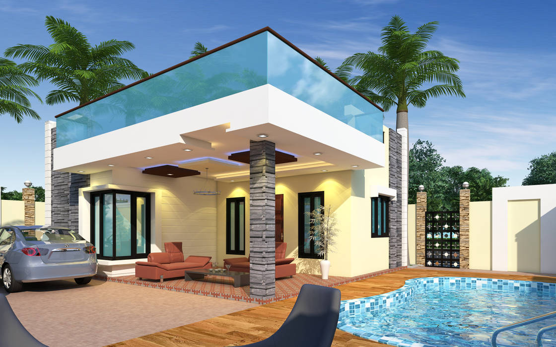 Luxurious mini farm house, bhuvith creations | homify