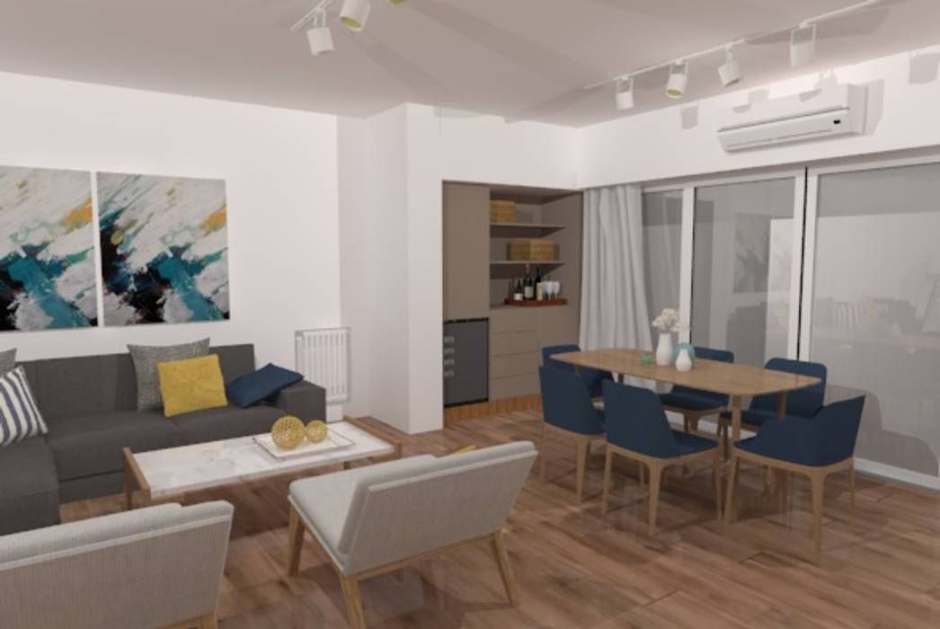 Living-comedor salones minimalistas de jom diseño de espacios ...