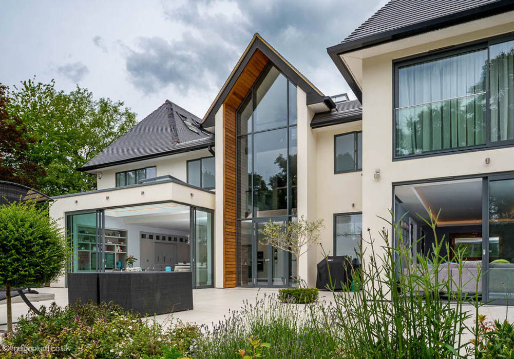 Modern mansion in hertfordshire rear view | homify