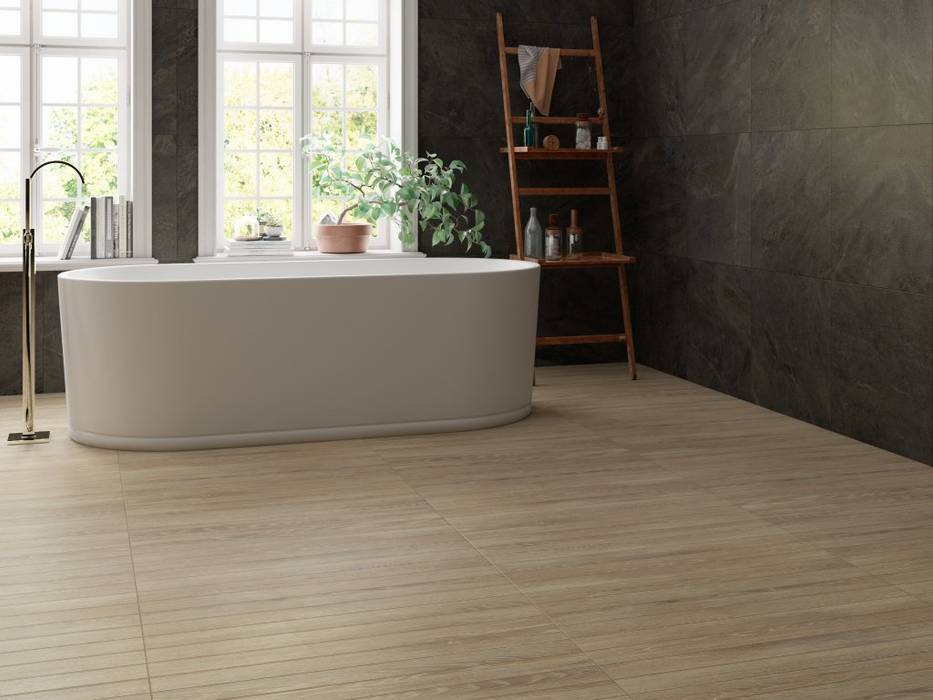 Baño estilo spa con tonos madera claro baños minimalistas de ...