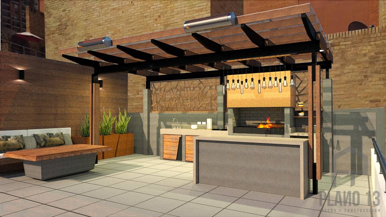 Terraza conjunto residencial casas del este bbq | homify
