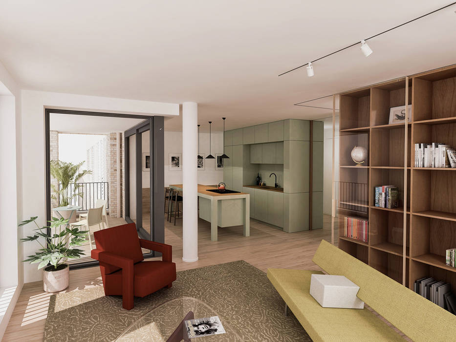 Loft appartement 80m2 bergblick interieurarchitectuur mediterrane ...