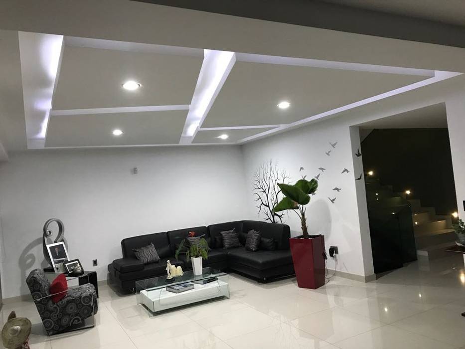 Plafon con luz indirecta en sala | homify