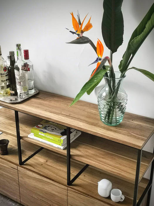 Aparador vajillero rio mueble para living en hierro y madera peteribi ...