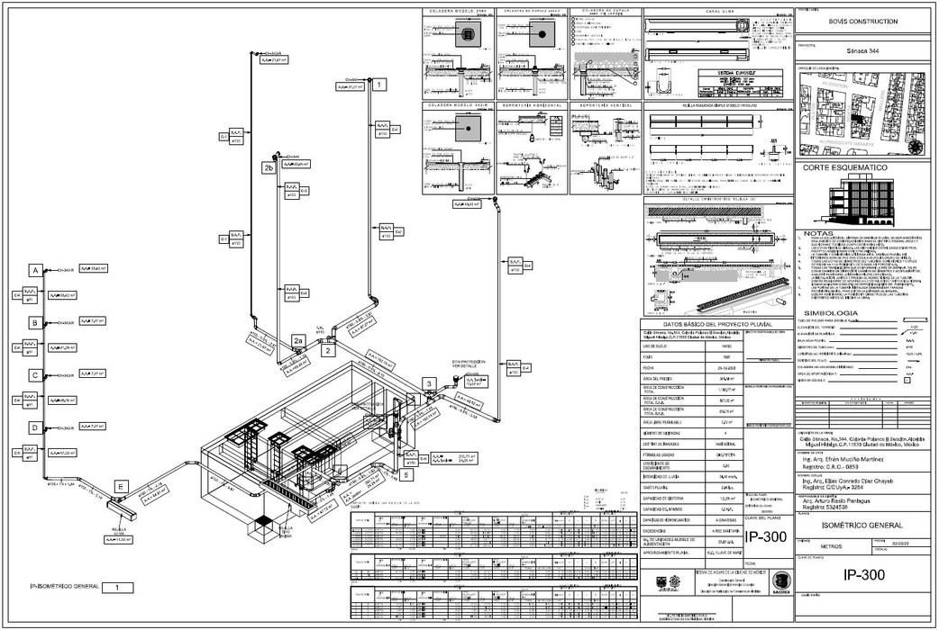 Isométrico general de la instalación de captación pluvial | homify