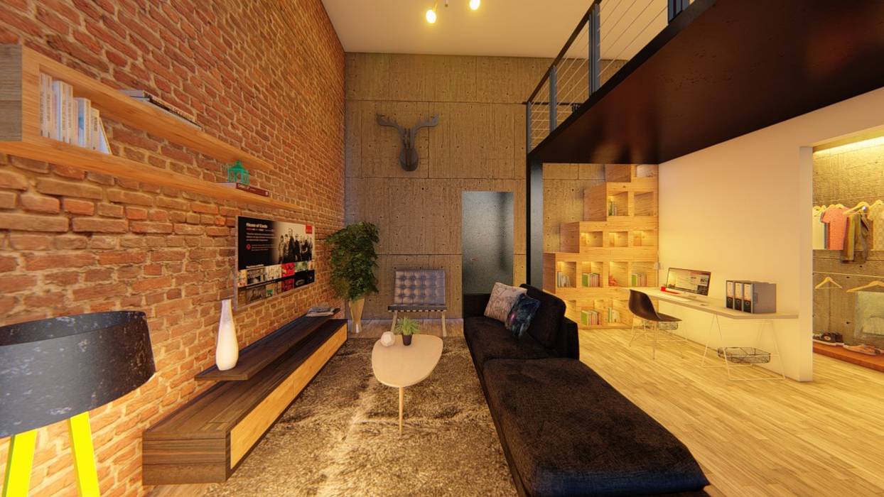 Diseño de loft en 45 m2, gustavo delgado arquitecto | homify