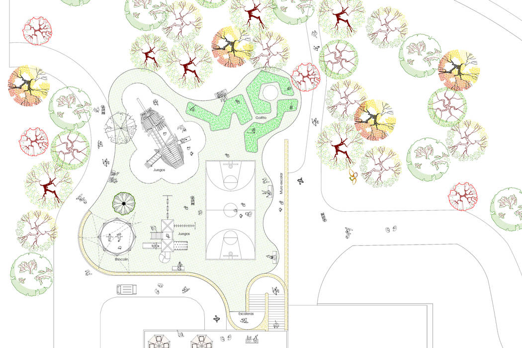 Planta arquitectónica parque infantil araiza pérez david apd ...