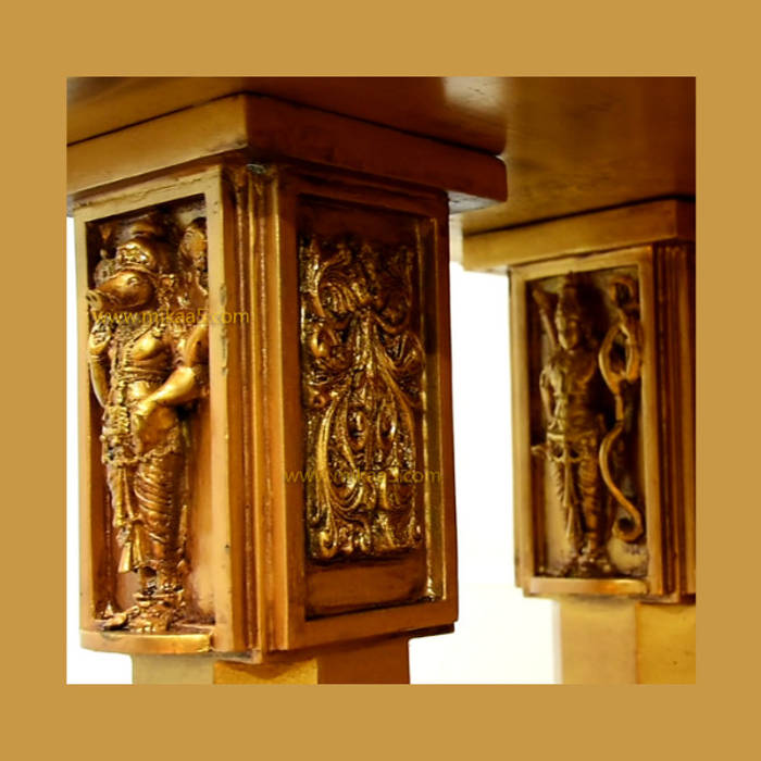 The vishnu pooja mandap—dadavatharam pillars | homify