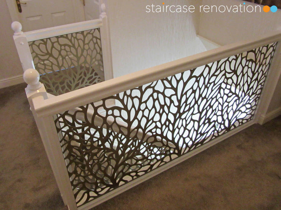 Laser cut balustrade infill panels replacing wooden spindles | homify