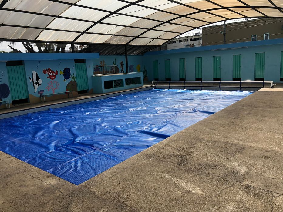 Cubierta para albercas quimiapool albercas naturales plástico azul | homify