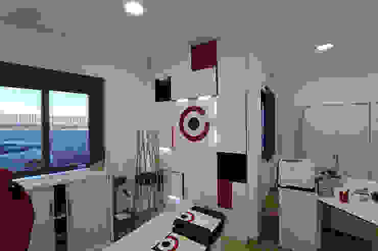 Oficina decorada con revestimiento de pared en madera | homify