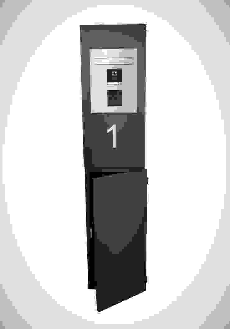 Innovativ, praktisch, sicher: moderne Briefkastensäulen mit Kamera und ...