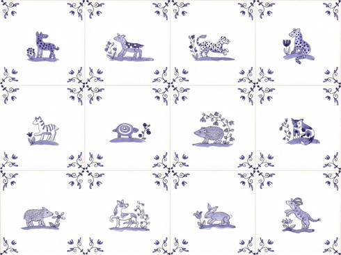 Hand painted Delft tiles by Reptile tiles & ceramics | homify