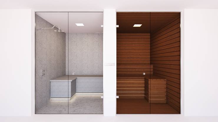 Effegibi Glass Steam room and sauna by Steam and Sauna Innovation | homify