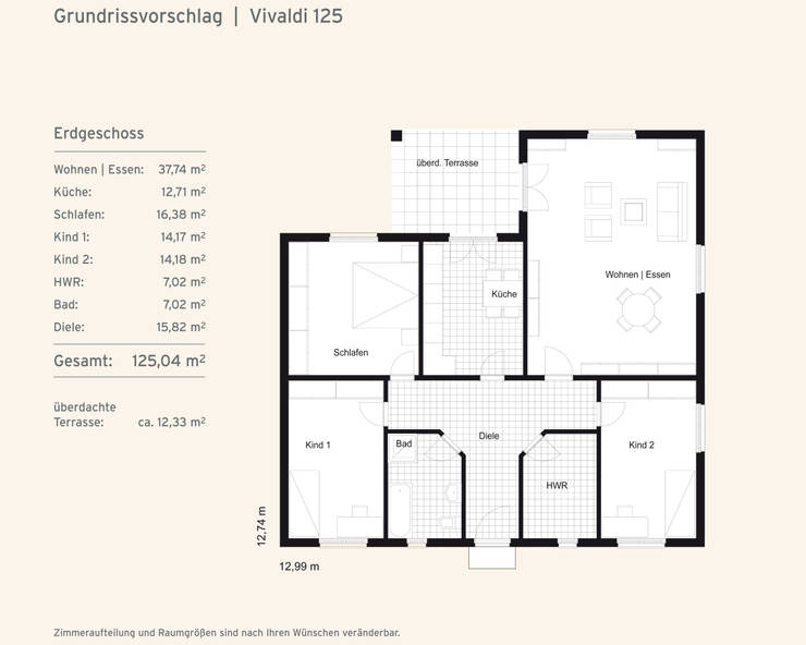 ‘n Suid-Afrikaanse-styl huis (met vloerplan)