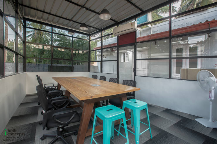 temporary office Setup - Industrial look on 2400 sft land ...