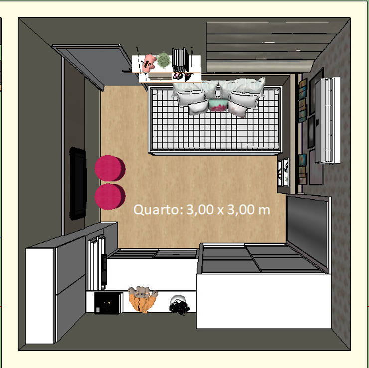 Projeto Quarto Infantil por Mariana Bertelli Arquitetura e Interiores ...