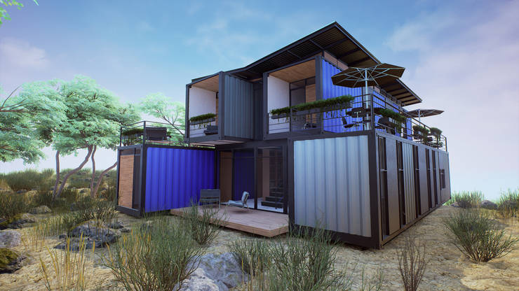 Stylisches Containerhaus im Deluxe-Format