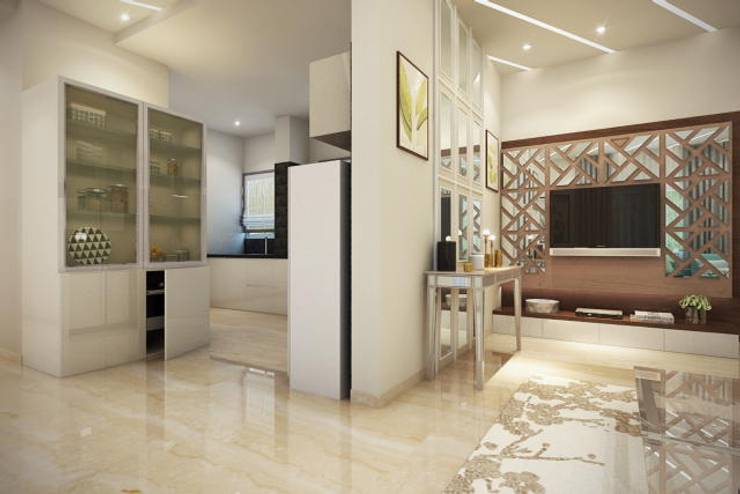 Interior designs from a Pune home with bright colours and lighting ideas