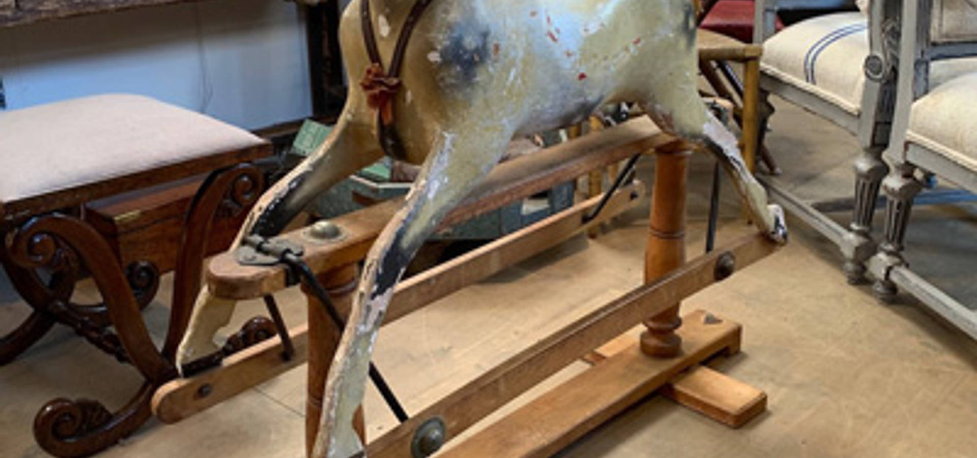 Antique Rocking Horse, Bow, Folk Art Rocking Horse, 19th Century ...