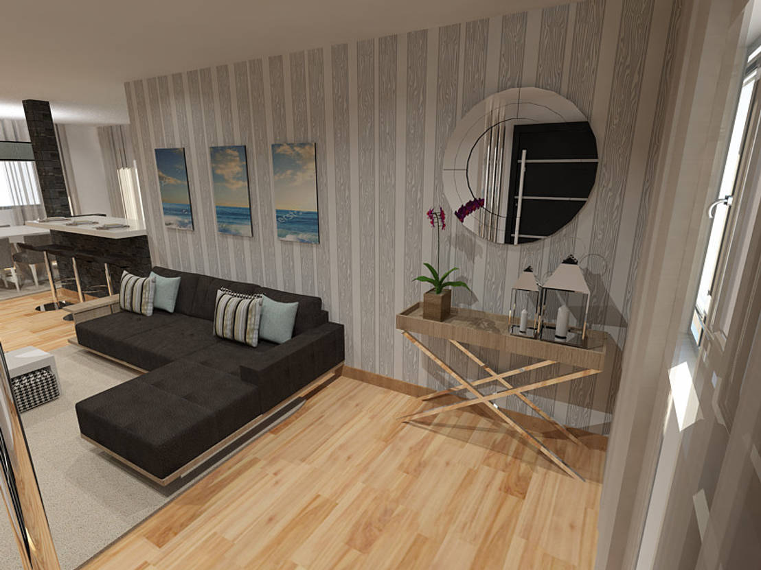 Projeto 3D Apartamento T1 | homify