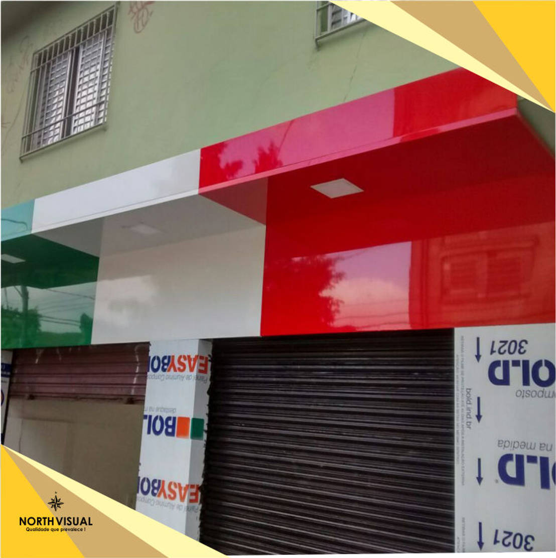 Fachada de Pizzaria - Revestida em Acm Brilho | homify