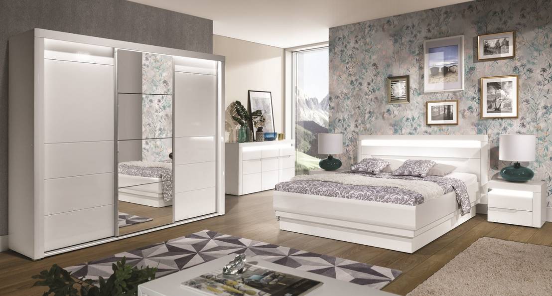 Schlafzimmer Hochglanz Wei