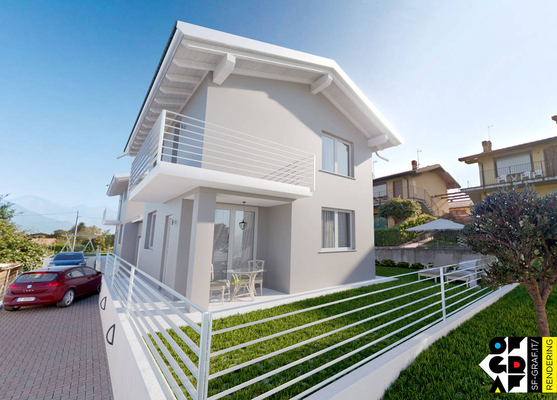 VILLA BIFAMILIARE COLICO | Rendering esterni | homify