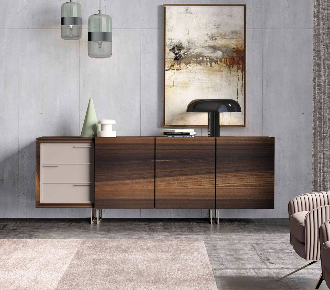 Aparador com design em folha de eucalipto e lacado Design sideboard ...