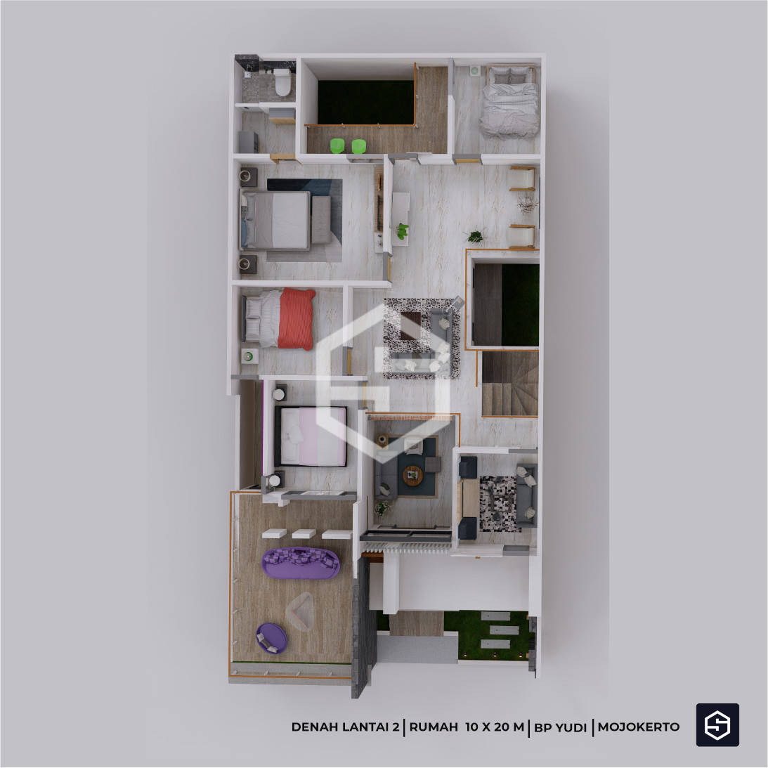 Desain Denah 3D Bojonegoro | homify